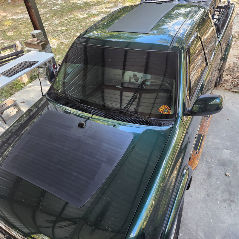 Toyota Tundra 1st Gen Lensun 100W Hood Flexible Solar Panel – Pacific ...